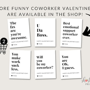 Coworker Valentine, Funny Workplace Valentine Cards, Office Valentine's ...
