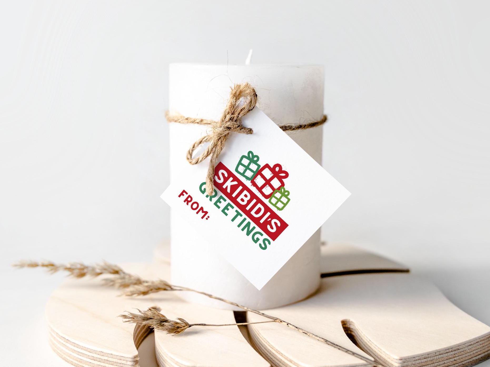 Skibidi's Greetings Gift Tag for Kids, Printable Treat Tags, Classroom ...