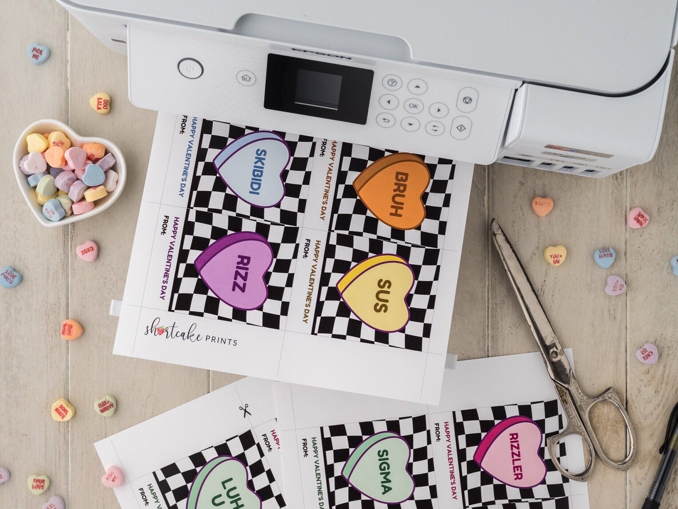 Teen Slang Candy Hearts, Funny Kids Valentine Printable, Class ...