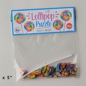 Lollipop Puzzle Printable Bag Topper, April Fool Treat Tag, DIY April ...