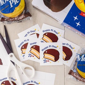 Printable Happy Pi Day Tags, 3" Square Gift Tags for Pie Day, Treat Tag ...