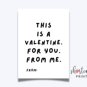 Funny Valentine Cards for Kids, Printable Classroom Valentines, Digital ...