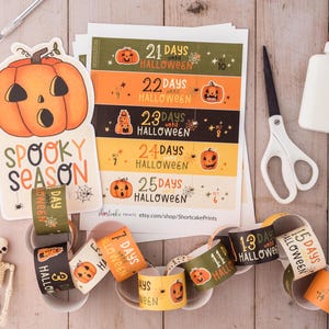 Halloween Countdown Chain, Printable Halloween Calendar for Kids ...