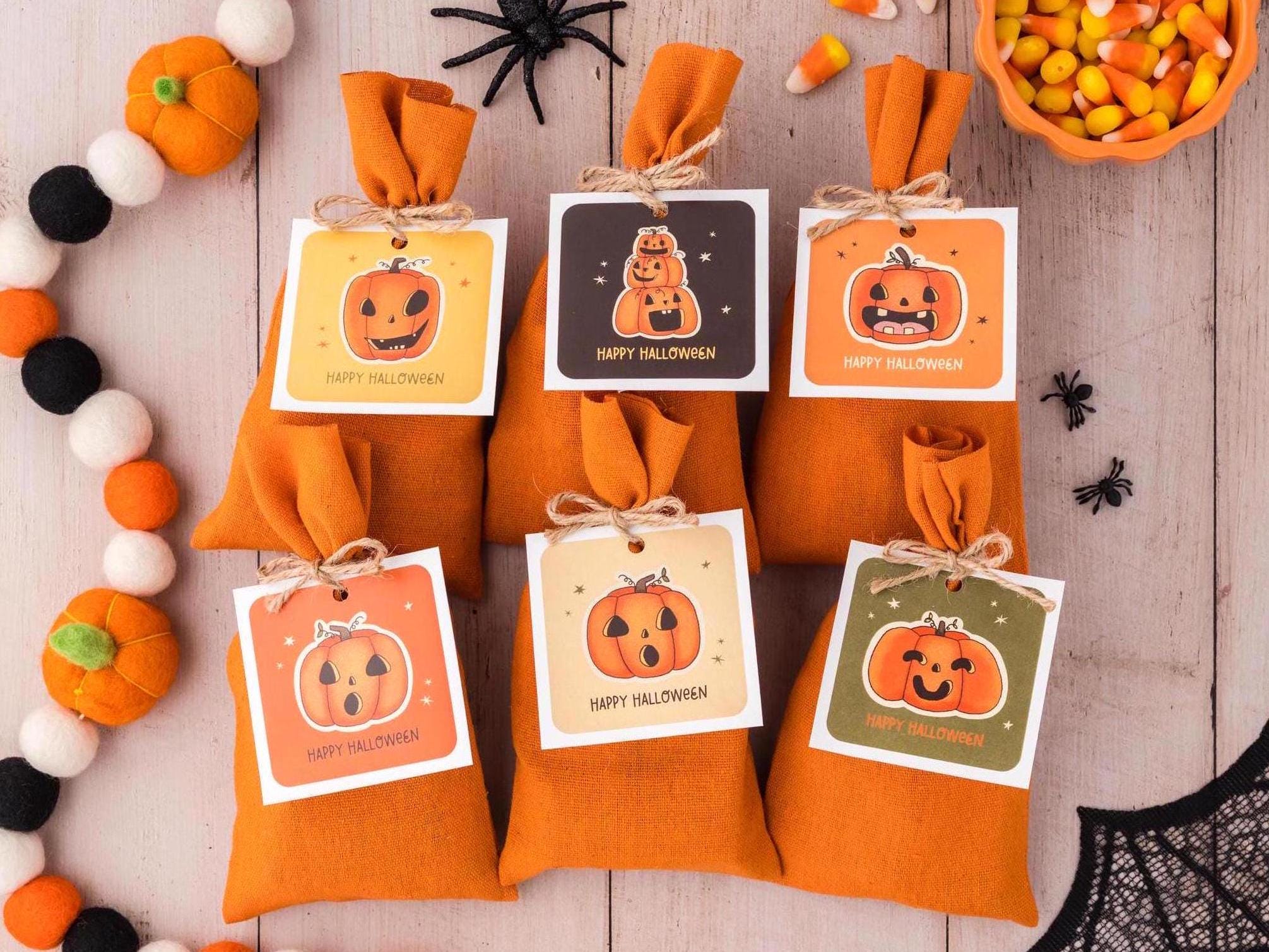 Printable Set of Halloween Treat Tags, Class Party Favor, Jack-o ...