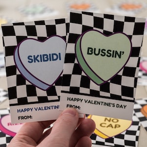 Teen Slang Candy Hearts, Funny Kids Valentine Printable, Class ...