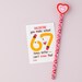 Pencil Valentine Printable, 6 7 Slang Classroom Valentine Exchange ...