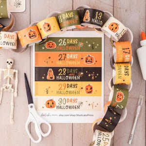 Halloween Countdown Chain, Printable Halloween Calendar for Kids ...