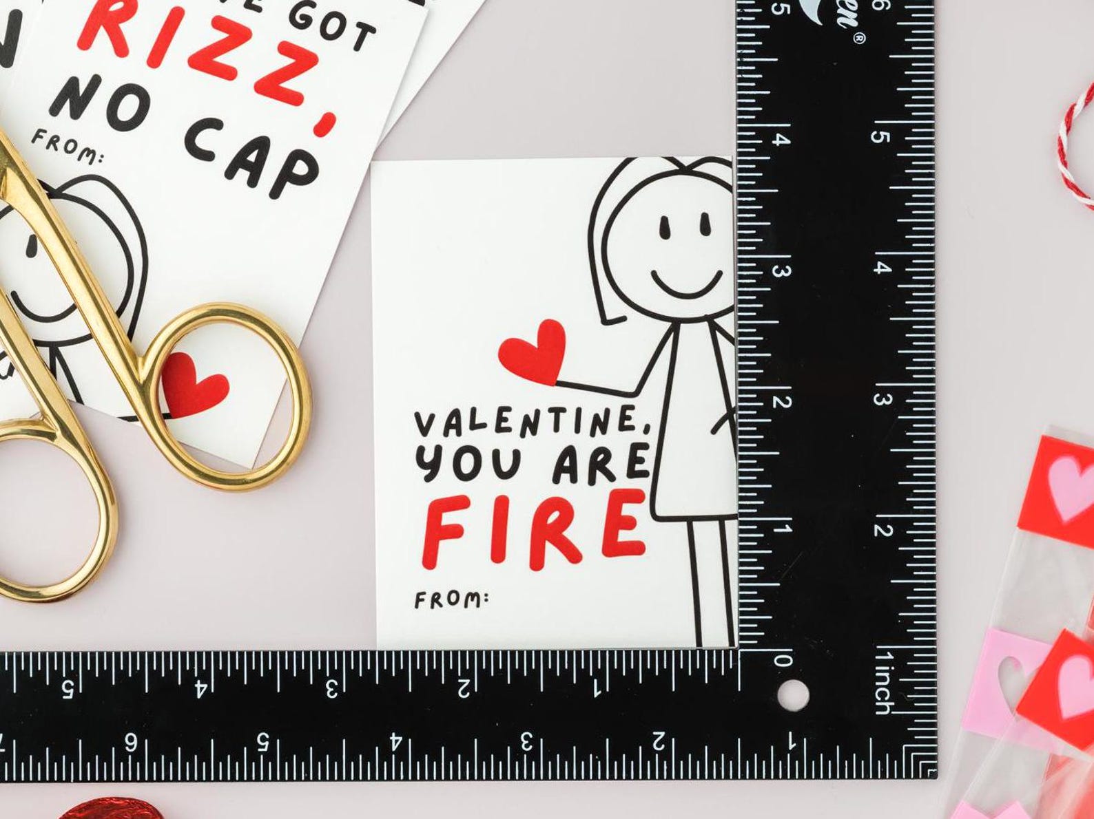 Tween Girl Stick Figure Valentine's Day Cards, Slang Kids Funny ...