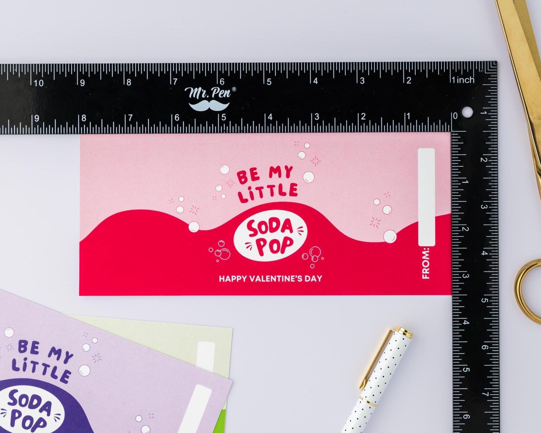 Be My Little Soda Pop Valentine Wrapper, Mini Soda Can Wrap Printable ...