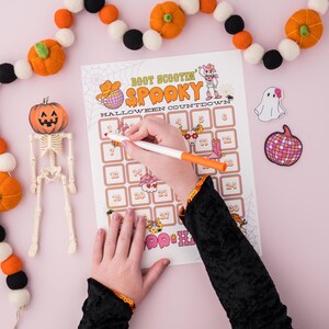 Halloween Countdown Calendar for Kids, Printable Halloween Advent Sign ...