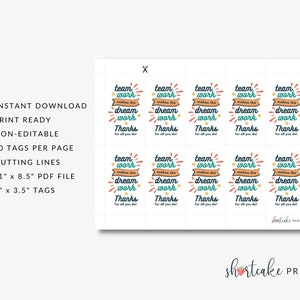 Employee Appreciation Day Gift Tag, Printable Treat Tags, Staff ...