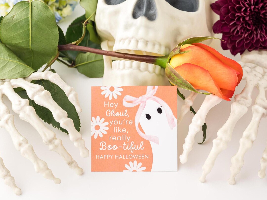 Hey Ghoul, You're Like Really Boo-tiful Halloween Printable Treat Tag ...