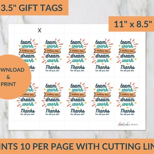 Employee Appreciation Day Gift Tag, Printable Treat Tags, Staff ...