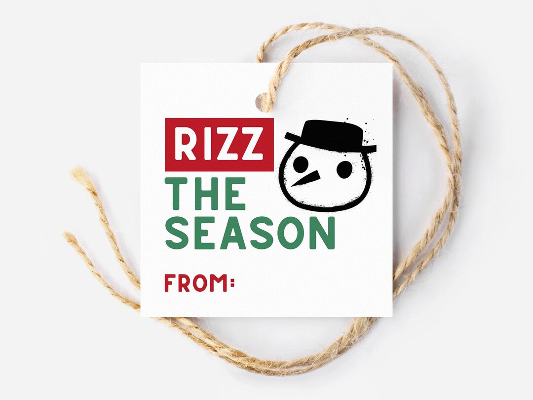 Rizz the Season Gift Tag, Printable Treat Tags for Tweens, Class ...