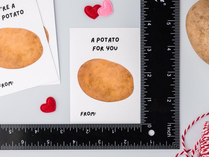 Potato Valentines, Funny Valentine's Day Cards for Kids, Printable ...