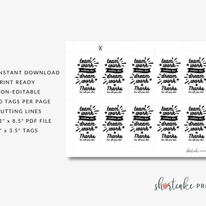 Employee Appreciation Day Gift Tags, Printable Treat Tag, Staff ...