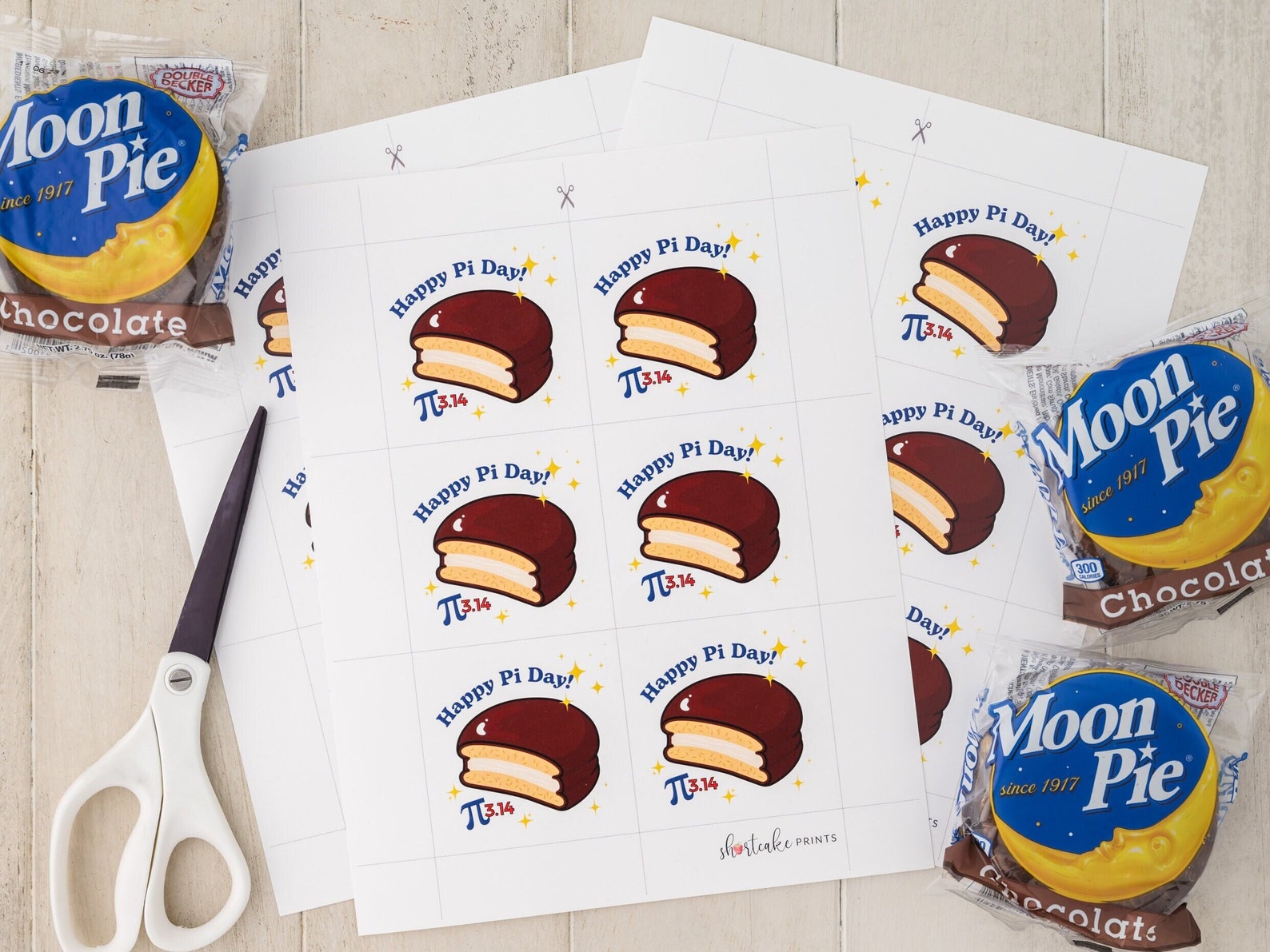 Printable Happy Pi Day Tags, 3" Square Gift Tags for Pie Day, Treat Tag ...