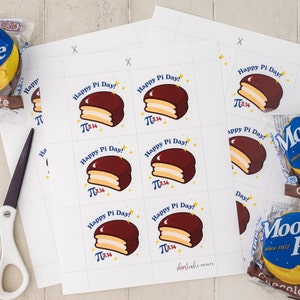 Printable Happy Pi Day Tags, 3" Square Gift Tags for Pie Day, Treat Tag ...