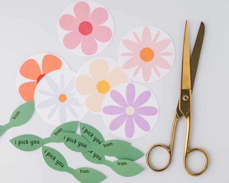 Flower Valentine Printable, I Pick You Valentine, Classroom Candy ...