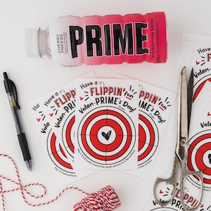 Bottle Flipping Target Tag, Hydration Drink Valentine Printable, Kids ...