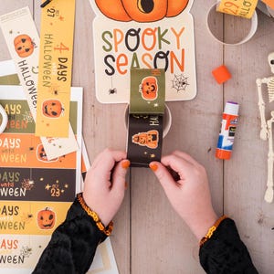Halloween Countdown Chain, Printable Halloween Calendar for Kids ...