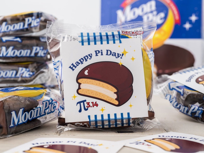 Printable Happy Pi Day Tags, 3" Square Gift Tags for Pie Day, Treat Tag ...