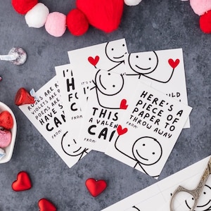 Funny Kids Valentine's Day Cards, Printable Classroom Valentines ...