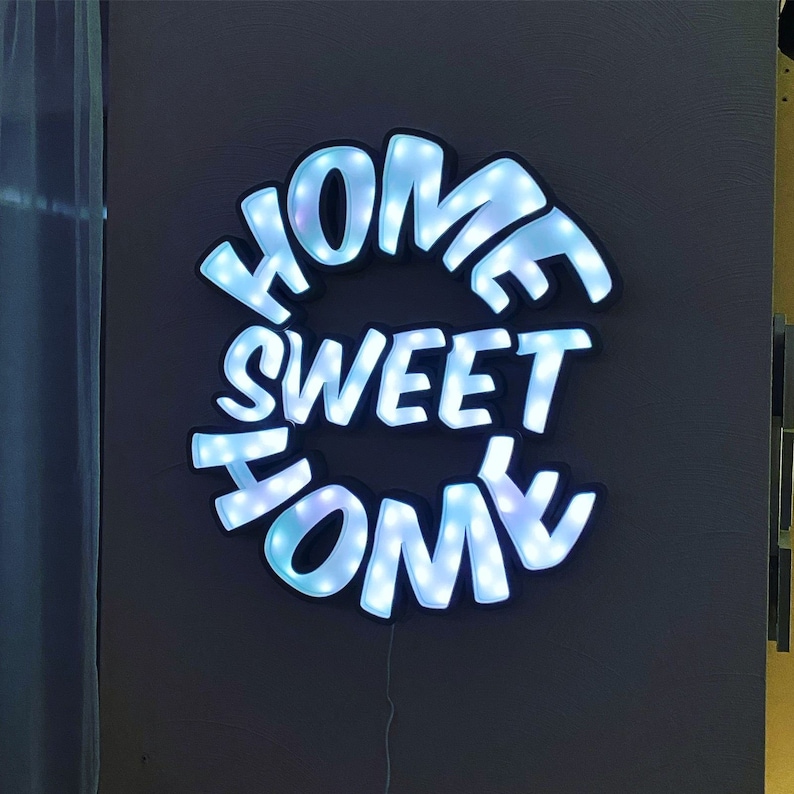 LED Banner "home Sweet Home" / 3D Printing - Etsy