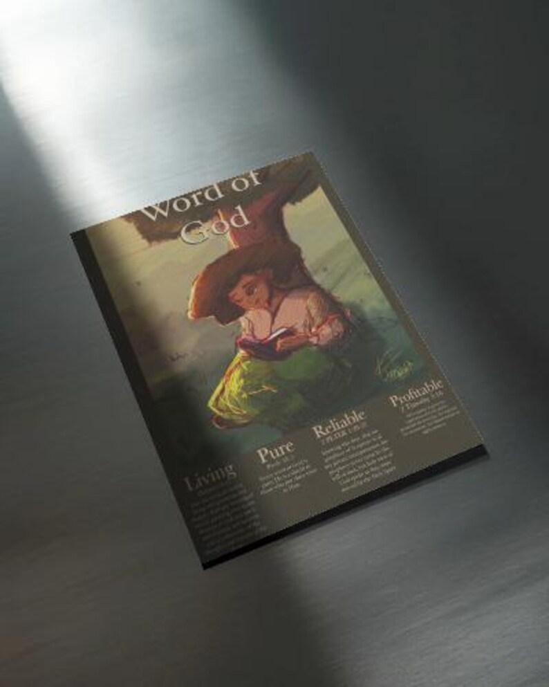 The Word of God Poster. Christian Art, Digital Poster, Printable ...