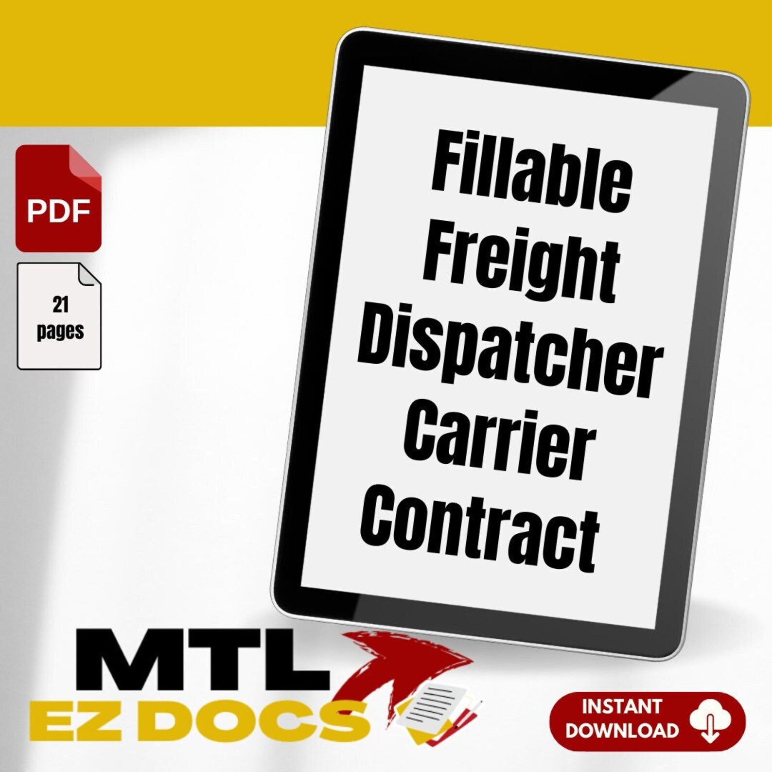 Fillable Editable PDF File Freight Dispatcher Carrier Contract ...