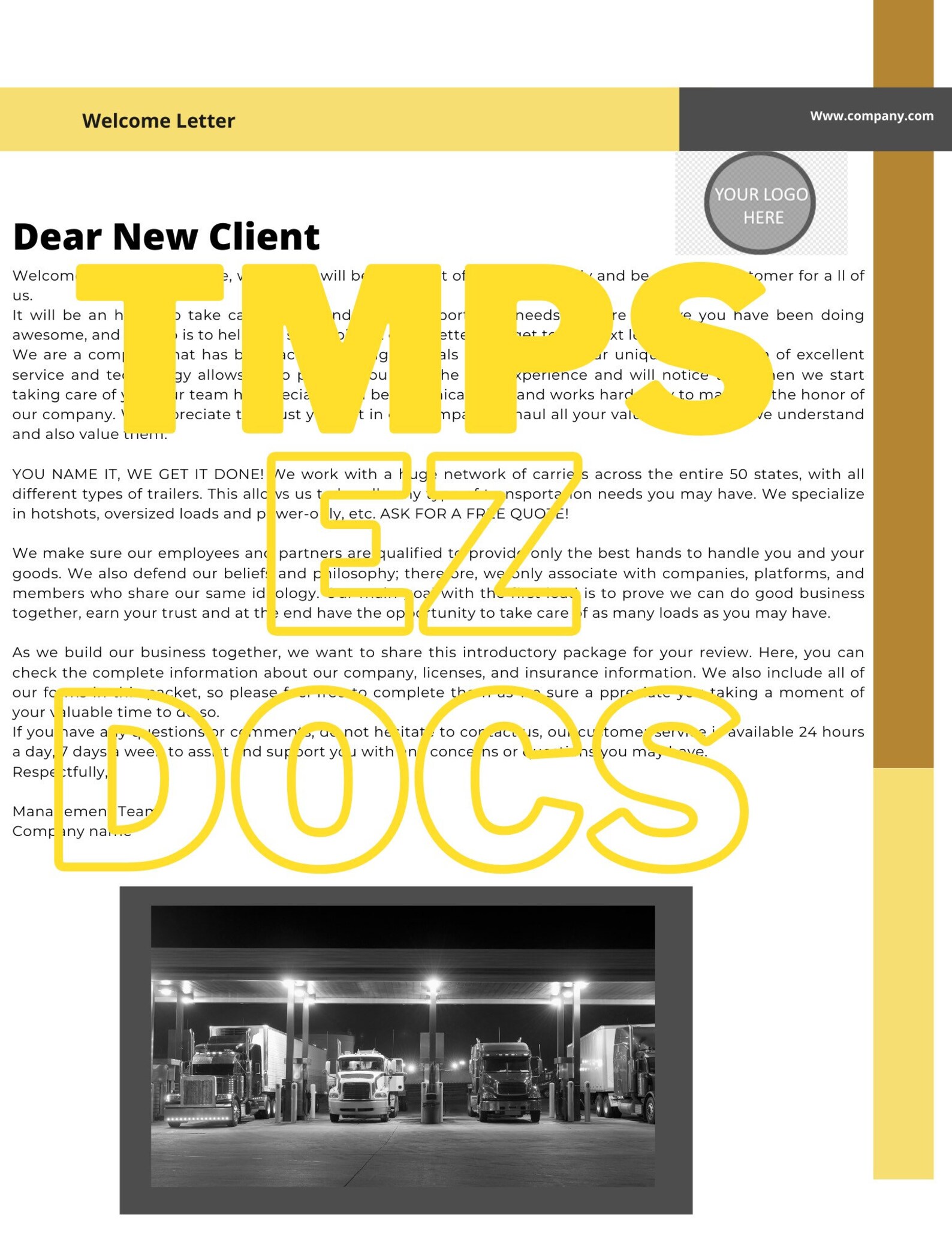 Trucking Company Carrier Packet business Forms Needed - Etsy