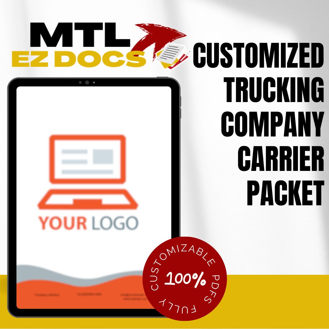 Trucking Company Carrier Packet |business Forms Needed| Trucking ...