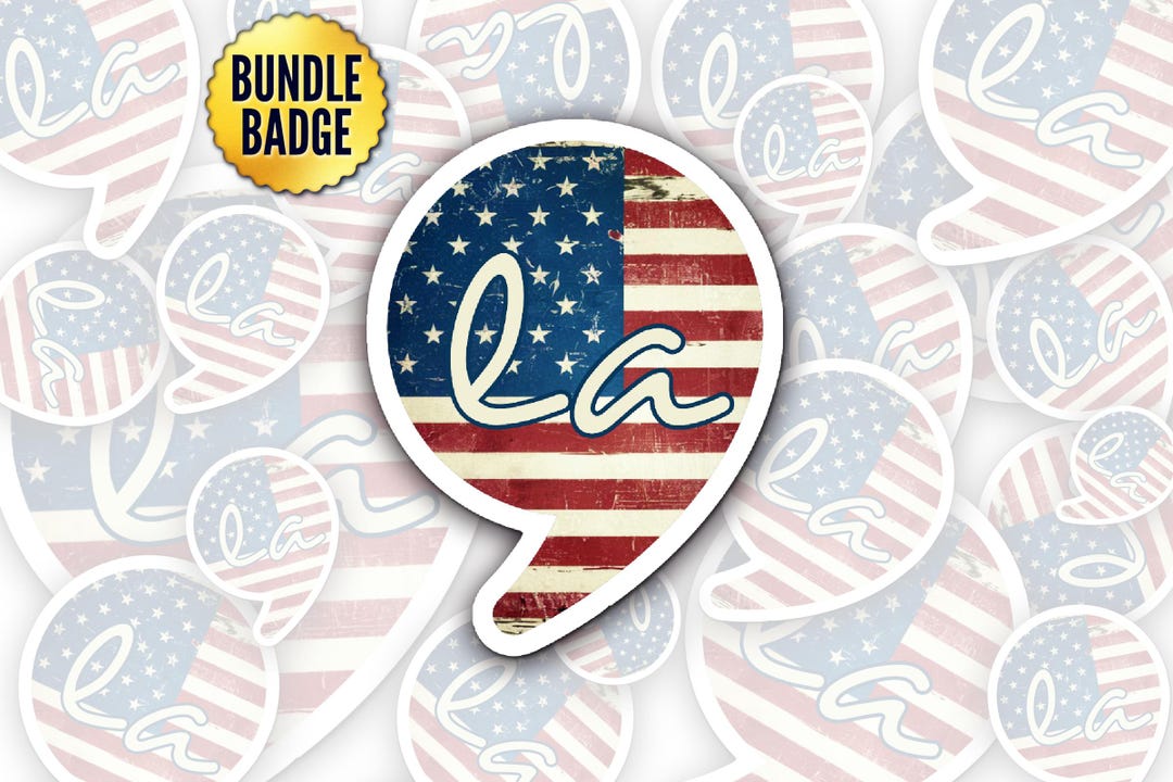 Comma La Sticker, Kamala Harris Flag Sticker, Durable Vinyl, Perfect ...