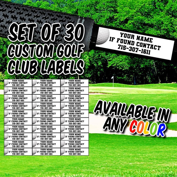 Golf Club Personalized Stickers - Etsy UK