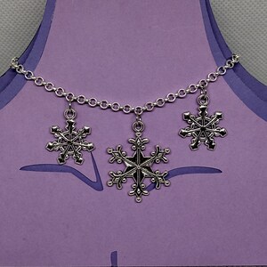 Ethereal Snowflake Choker Necklace - Delicate Winter Elegance - Etsy