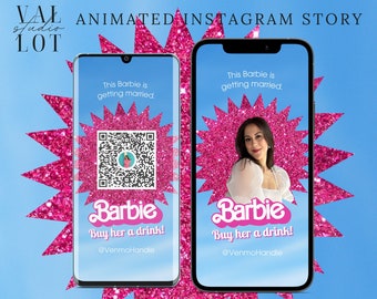 Shimmer Buy the Bride / Groom A Drink Template | Custom Venmo Sticker ...