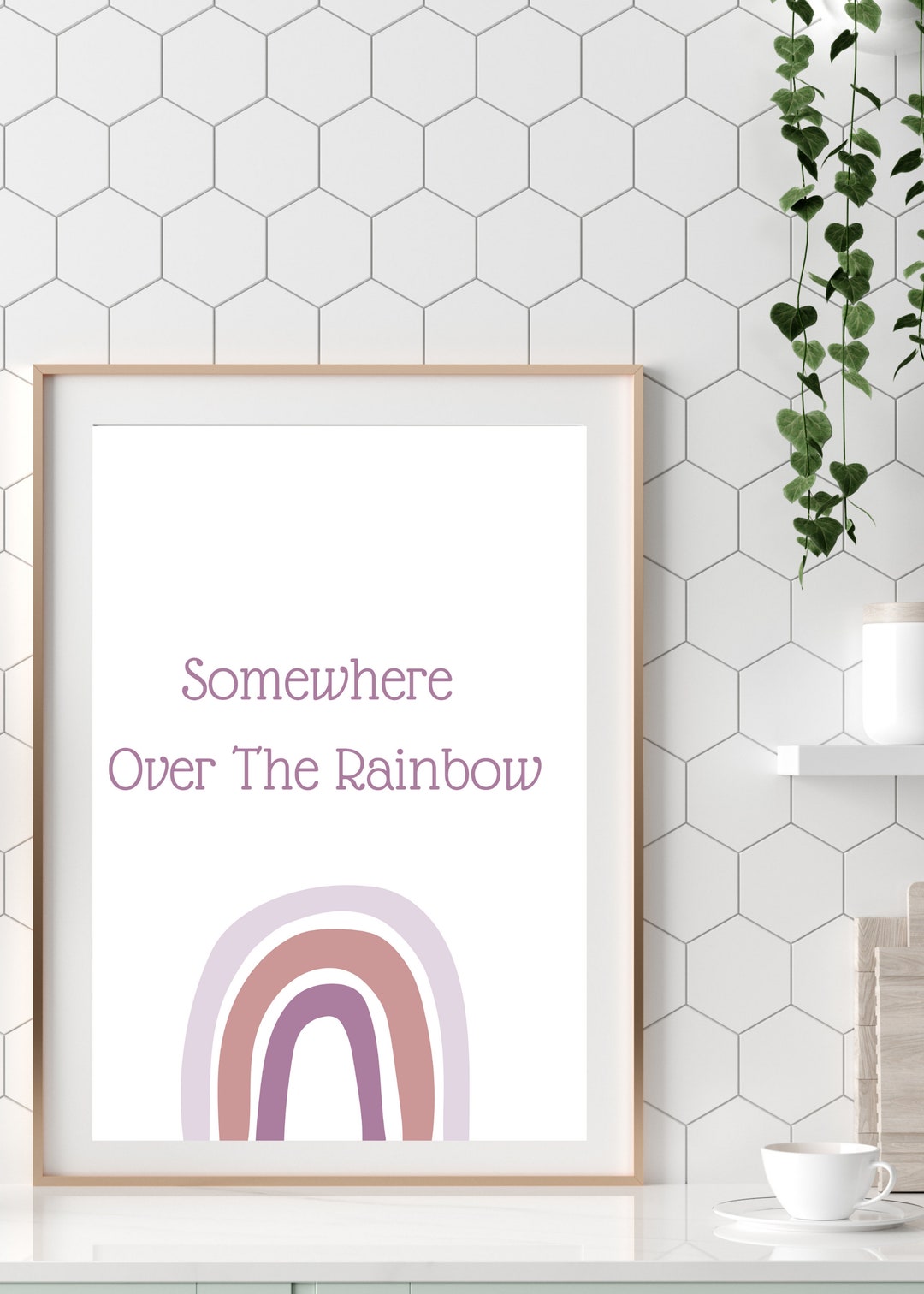 Somewhere Over the Rainbow - Digital Print - Minimalistic Print - Etsy