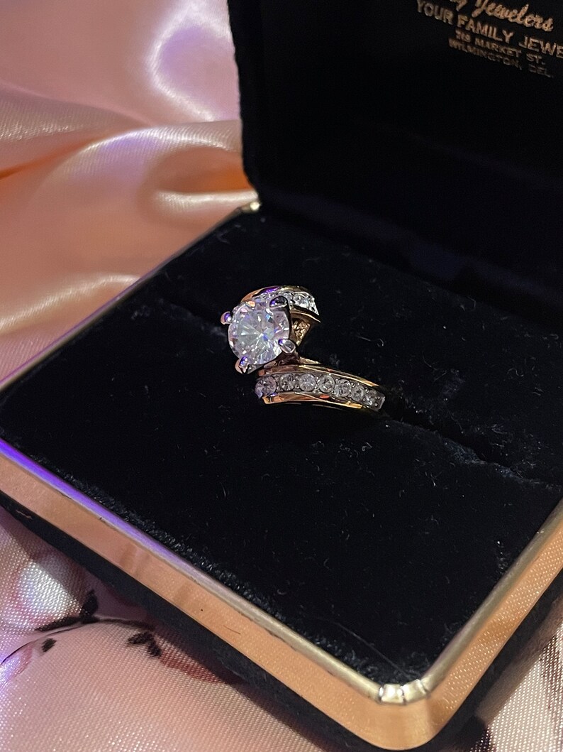 Vintage Custom RS Covenant Gold Tone Sterling Silver Cubic Zirconia ...