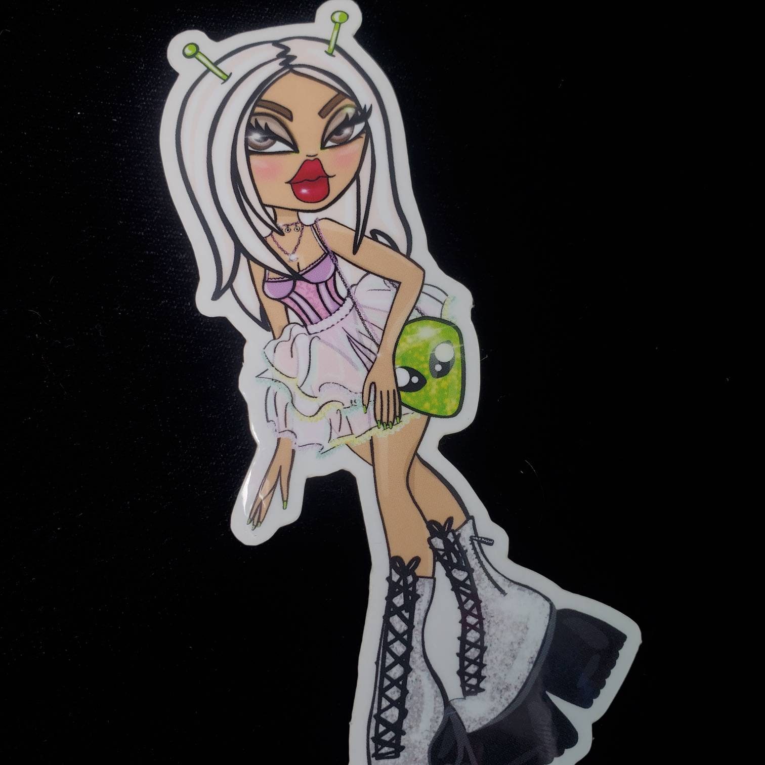 Alien Bratz Doll Inspired Clear Transparent Sticker Space UFO - Etsy