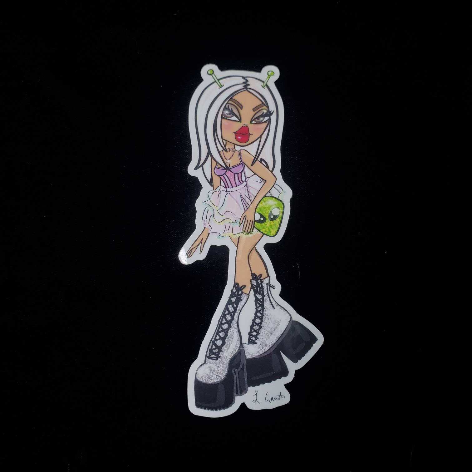 Alien Bratz Doll Inspired Clear Transparent Sticker Space UFO - Etsy
