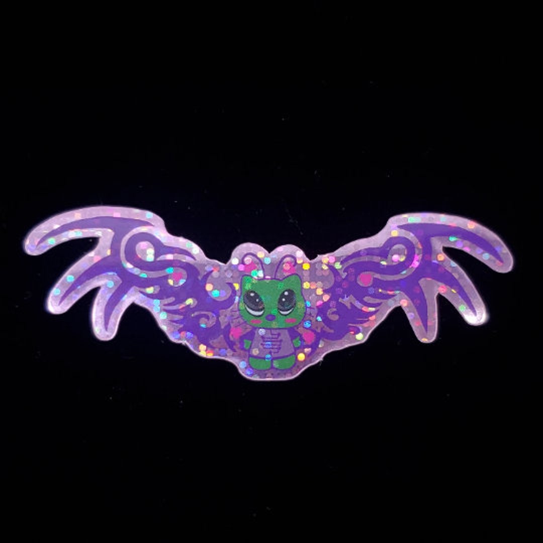 Alien Hello Kitty Inspired Tramp Stamp Glitter Sticker - Etsy
