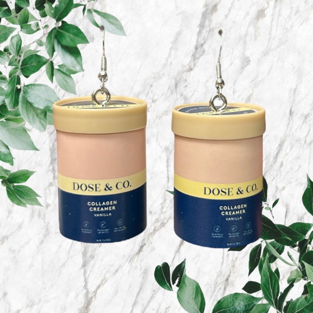 Mini Dose and Co. Collagen Creamer Earrings - Etsy