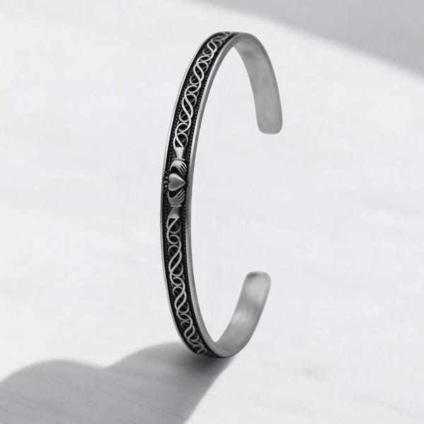 Womens Claddagh Bangle - Etsy