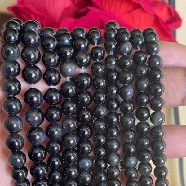Obsidian Beads - Etsy