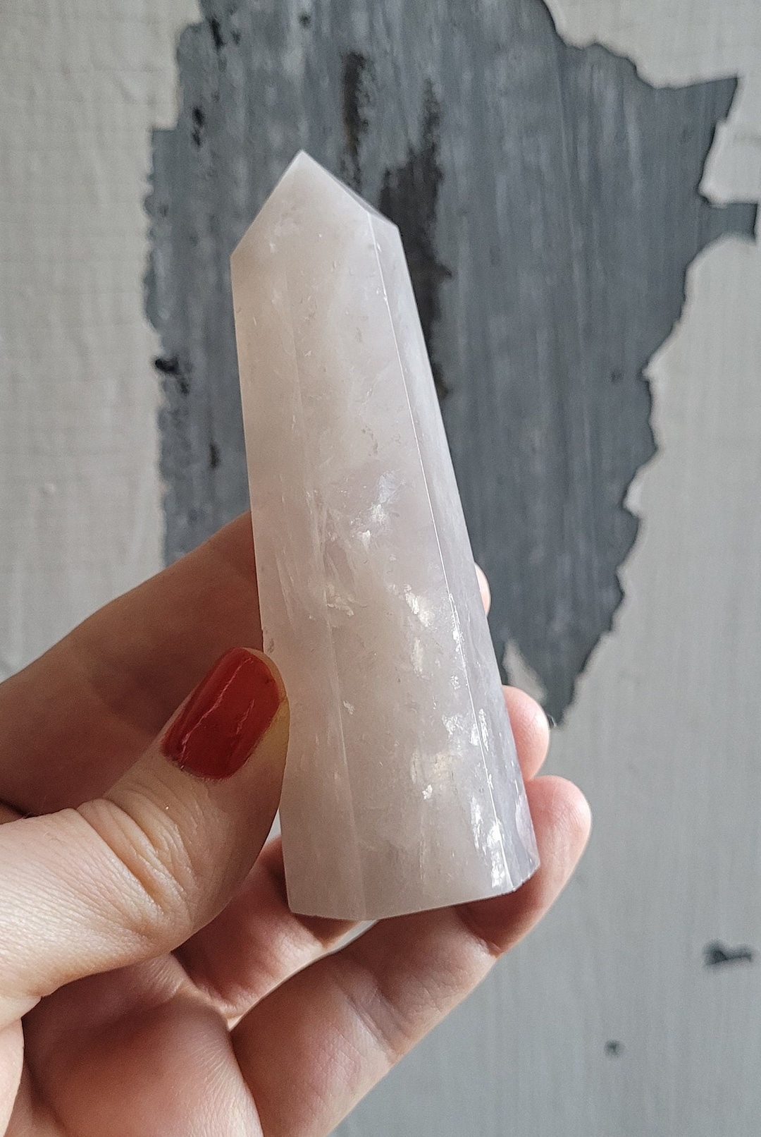 Blue Rose Quartz Point / Beautiful VERY RARE Light Blue Rose Quartz ...