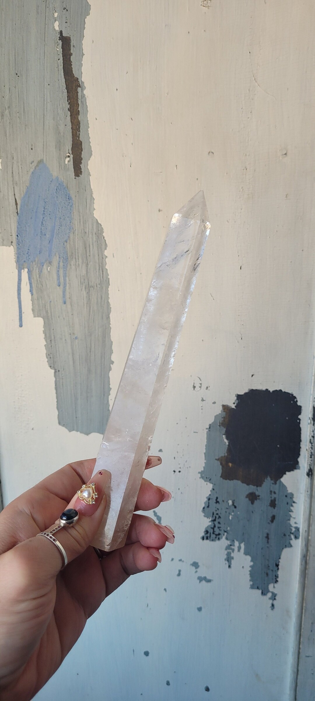 Reduced Chipped Tip. Gorgeous 8 Inches LIGHTWORKER, Stunning Clear ...