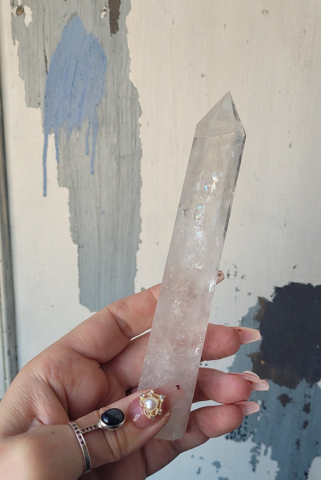 Gorgeous 6 Inches LIGHTWORKER Full of Rainbows, Stunning Clear Quartz ...