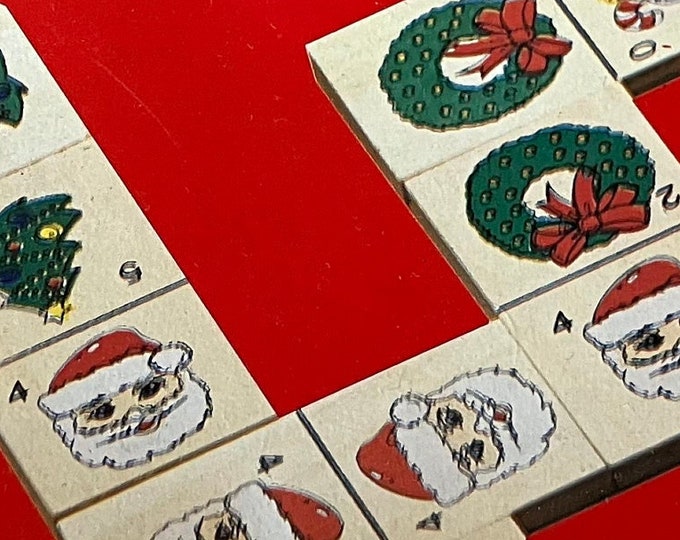 Vintage Christmas Dominoes Family Game - Etsy