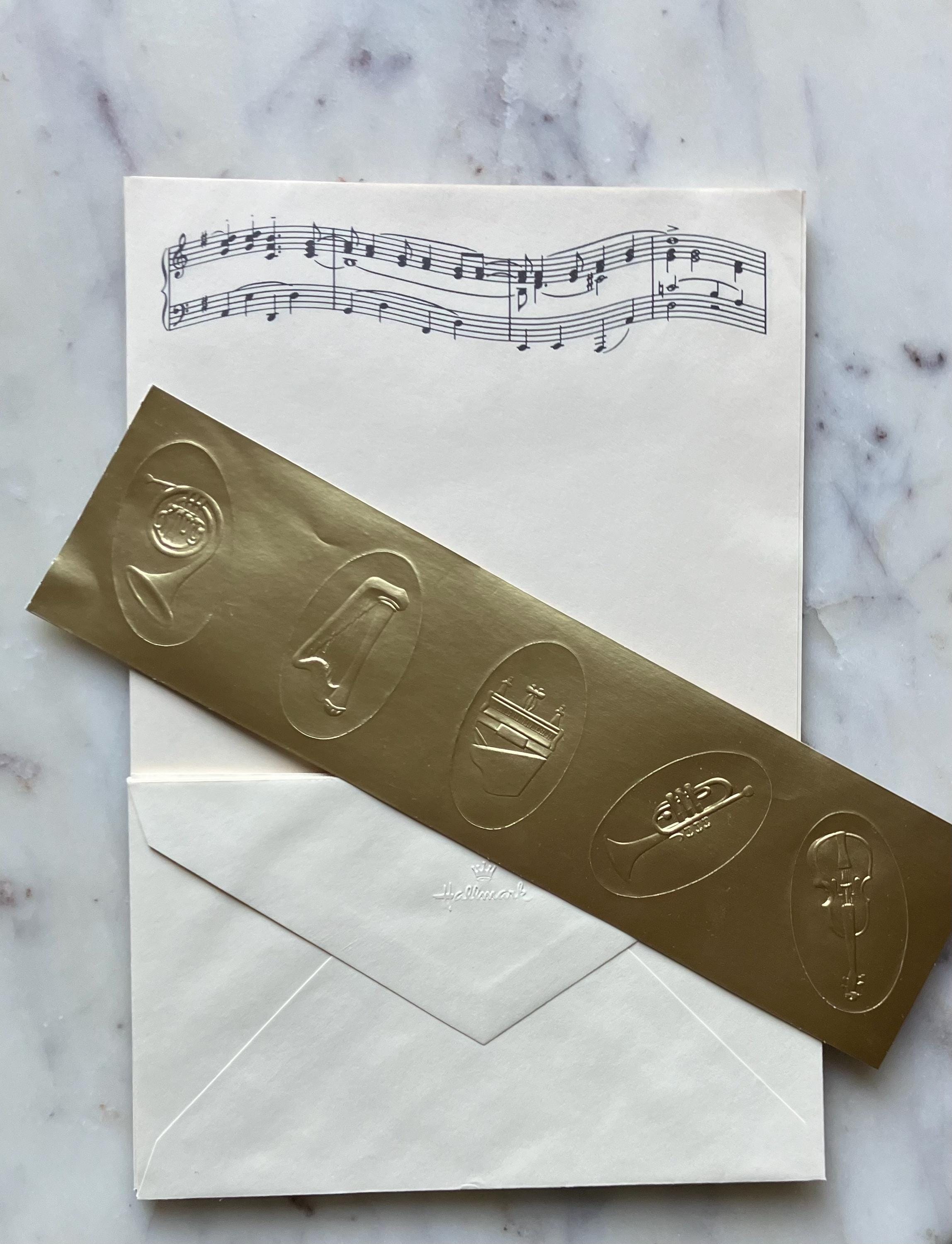 Vintage Hallmark Musical Stationery Set - Music Paper Stationery ...