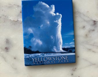 Yellowstone National Park With Bison Fridge Magnet - Etsy